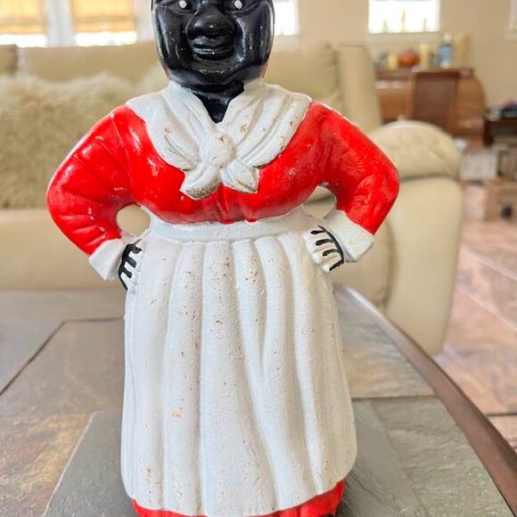 Accents | Vintage Antique Circa 1925 Cast Iron Mammy Bank As Seen In ...